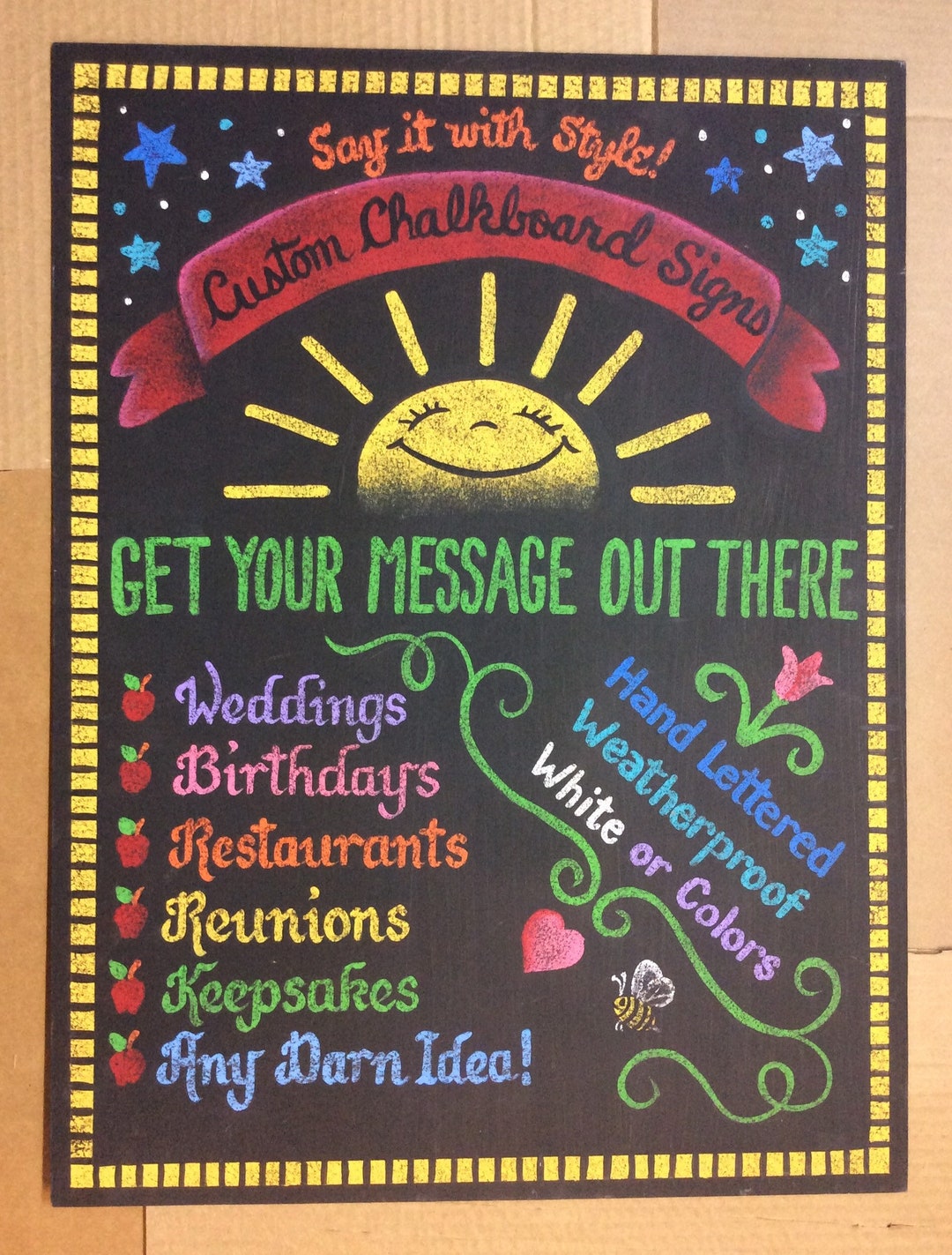 Custom Chalkboard-look Signs, Permanent, Made to Order - Etsy