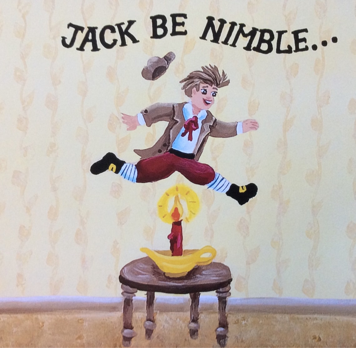 Jack Be Nimble 12 X 12 Print is an Adorable | Etsy