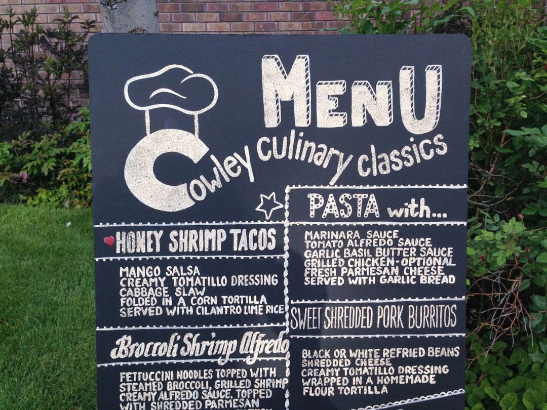 Custom Menu Board, All Your Favorites! 4ft X 2ft, Approx Size - Etsy