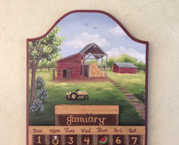 Grandpa's Barn Perpetual Calendar Custom Order. - Etsy