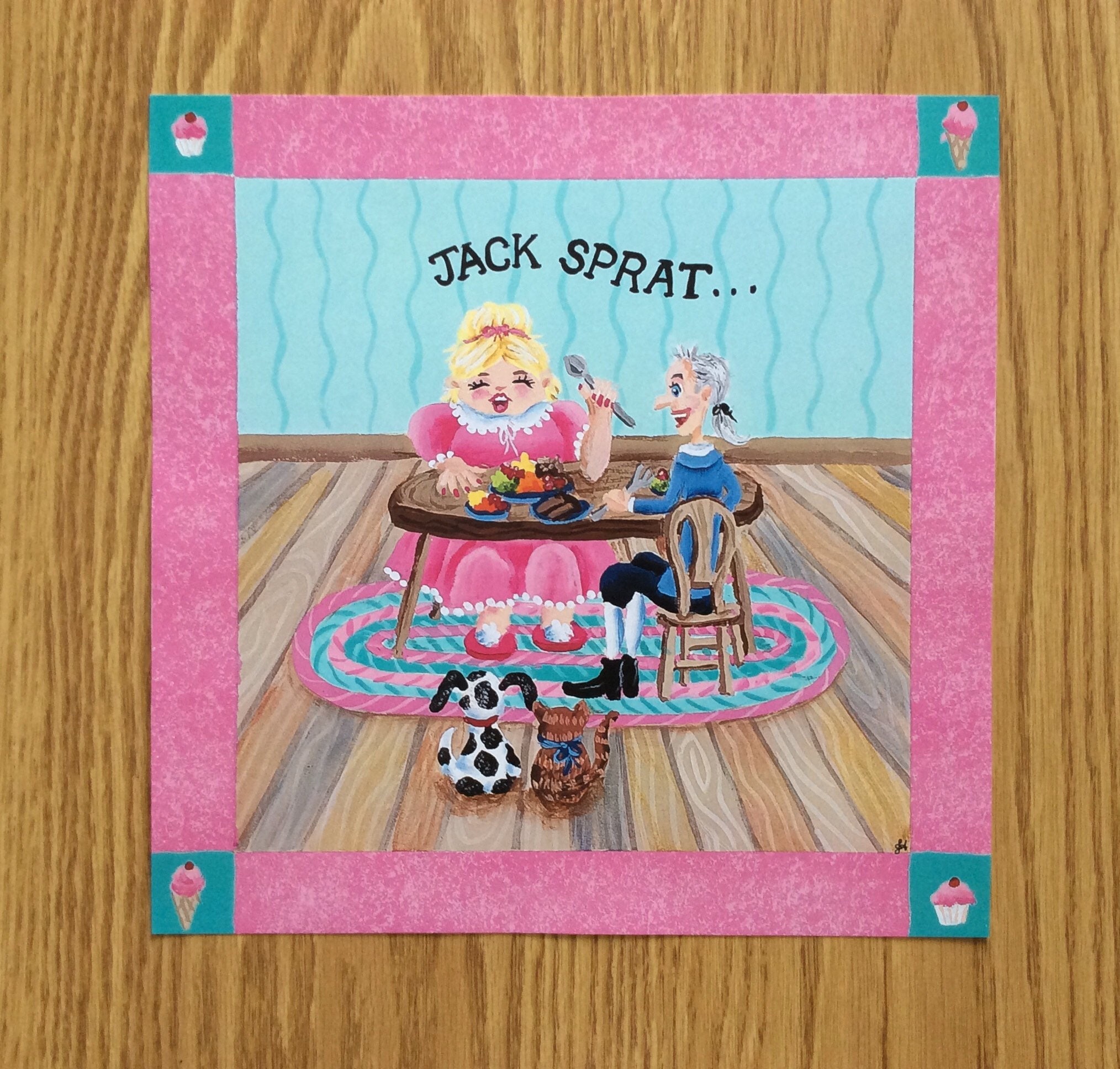 Jack Sprat Could Eat No Fat" - a Print 12"x12" From My New Nursery ...