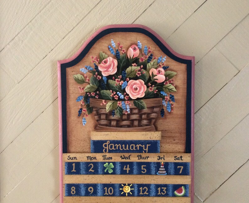 Custom Perpetual Calendar , Design Your Colors! Made to Order. Basket ...