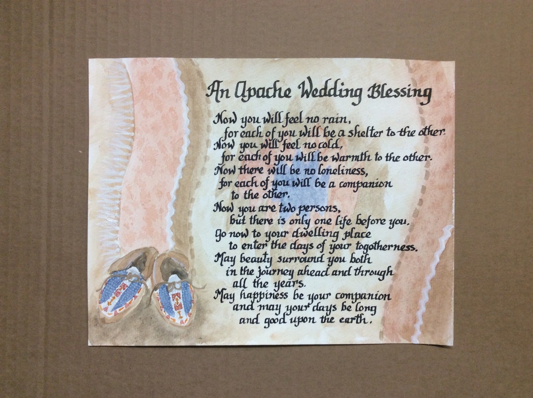 Print 11”x14” Apache Wedding Blessings Poem on Heavy Paper. - Etsy