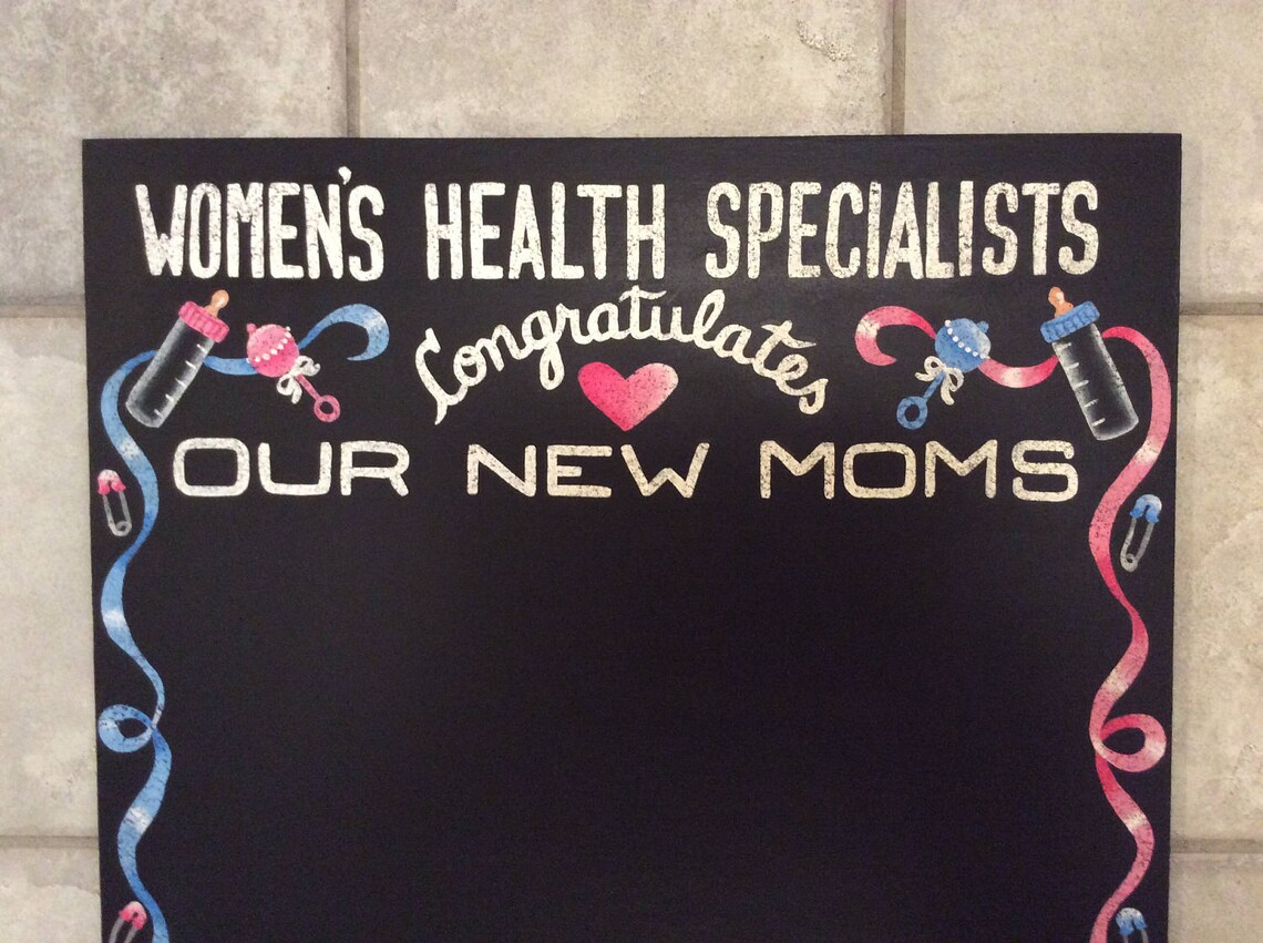 Custom chalkboard sample for hospital's newborn dept. | Etsy