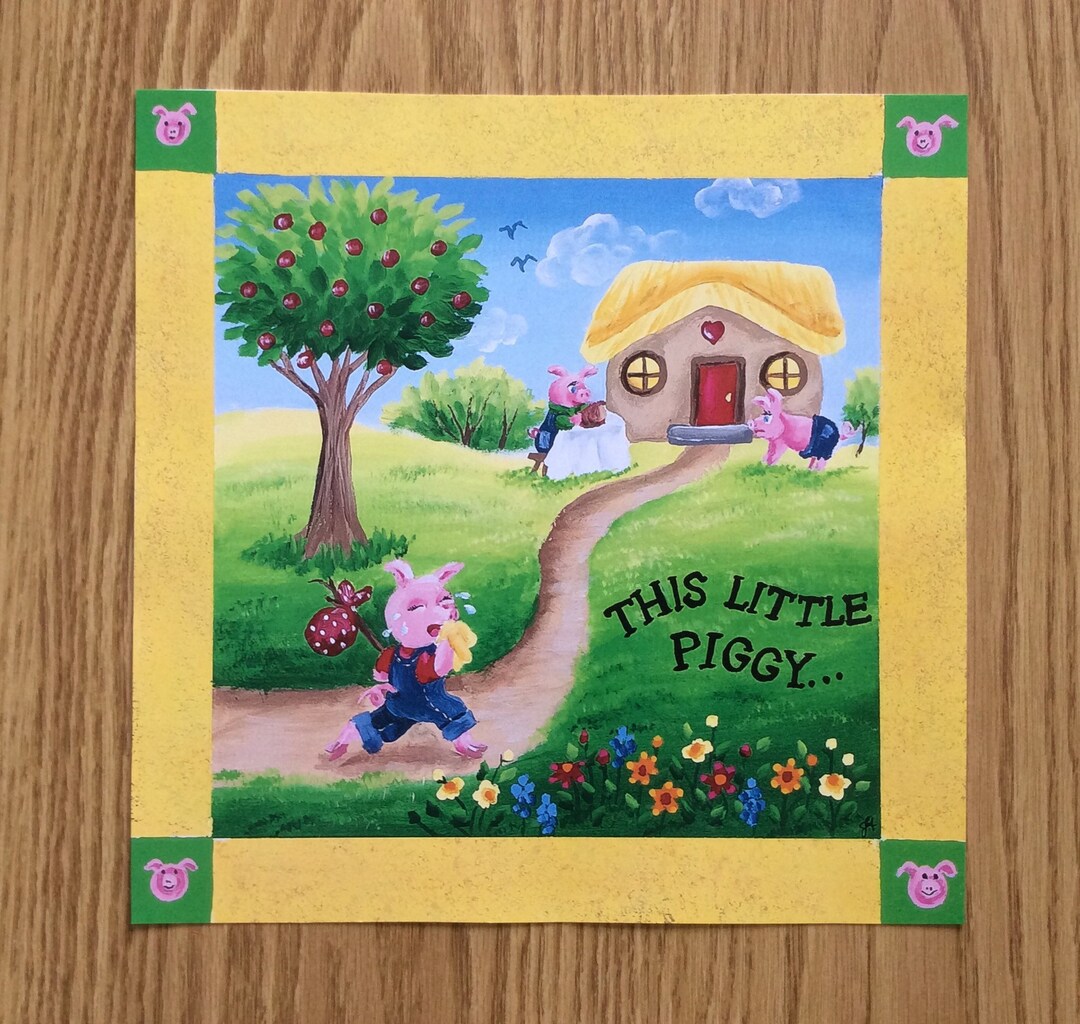 This Little Piggy Went to Market"- a Print 12"x12" From My New Nursery ...