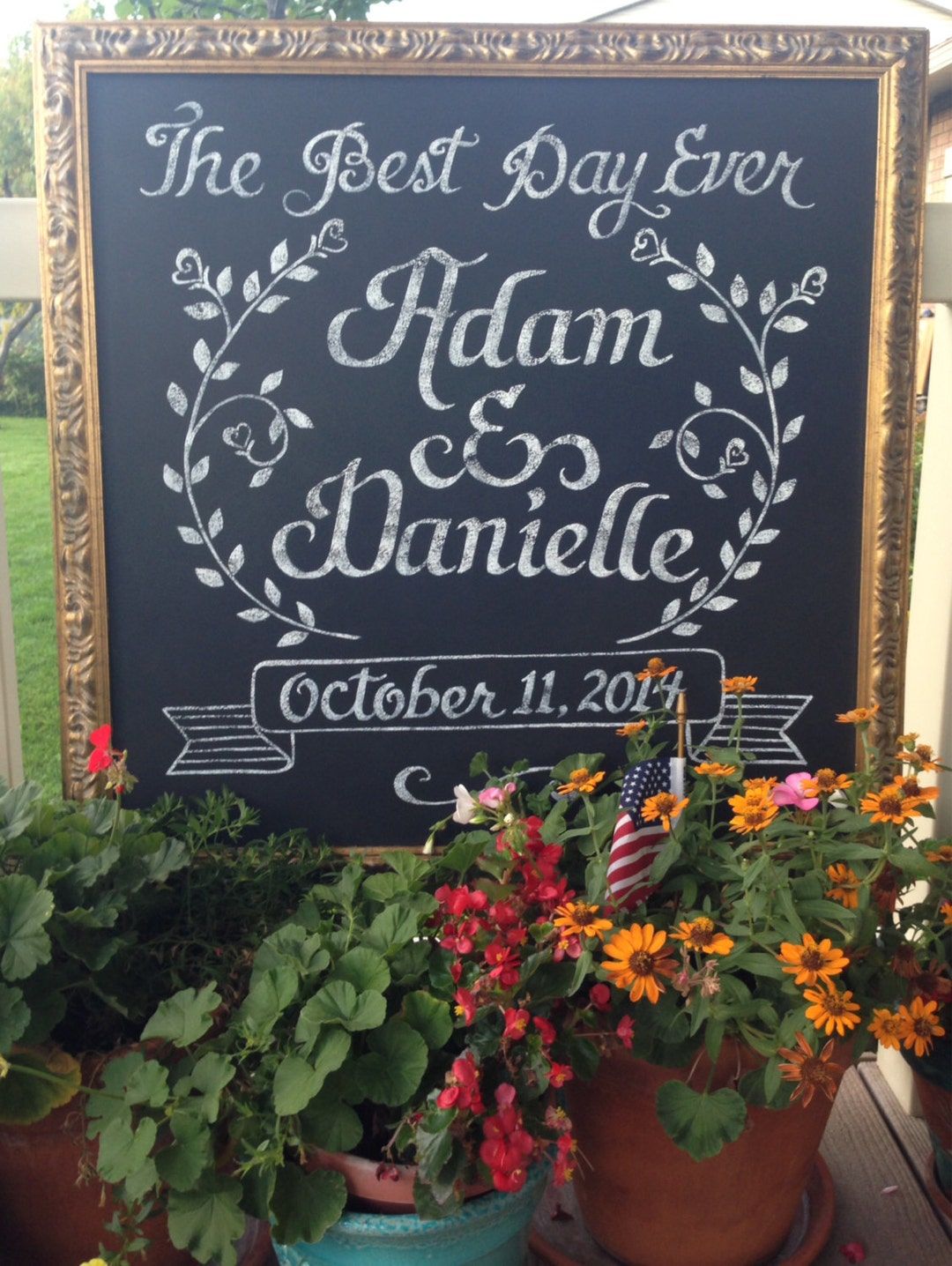 Wedding Sign Chalkboard Look Custom - Etsy