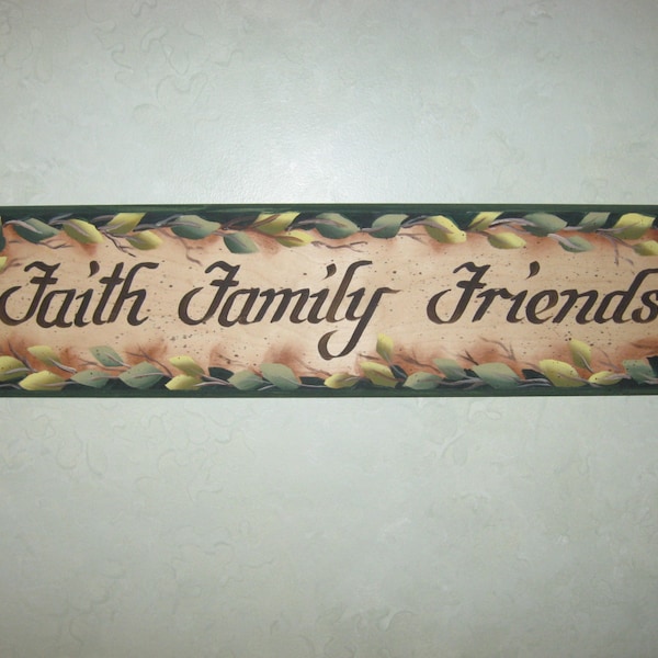 Faith Family Friends Plaque - Etsy