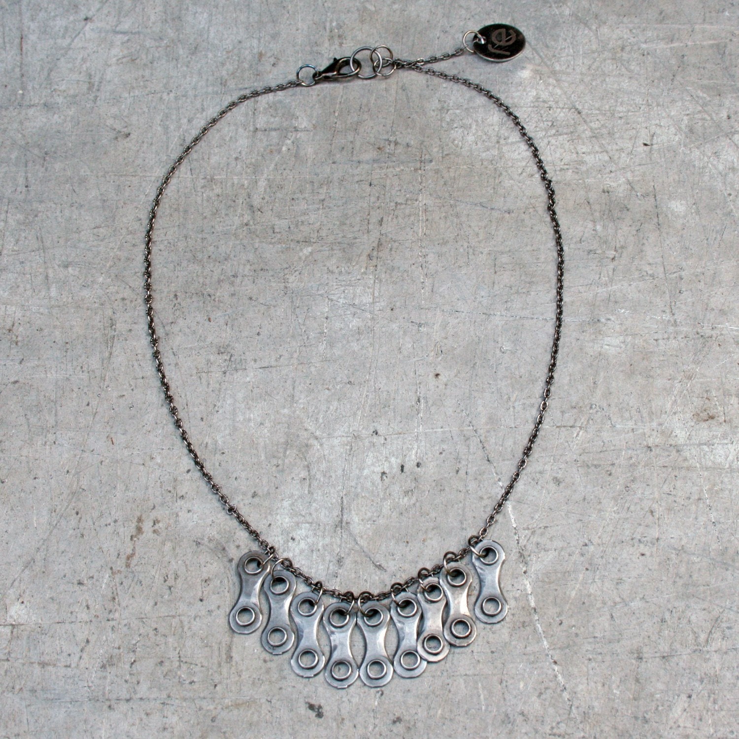 Recycled Bike Chain Necklace BRISTOL. Jewelry Made From Recycled ...