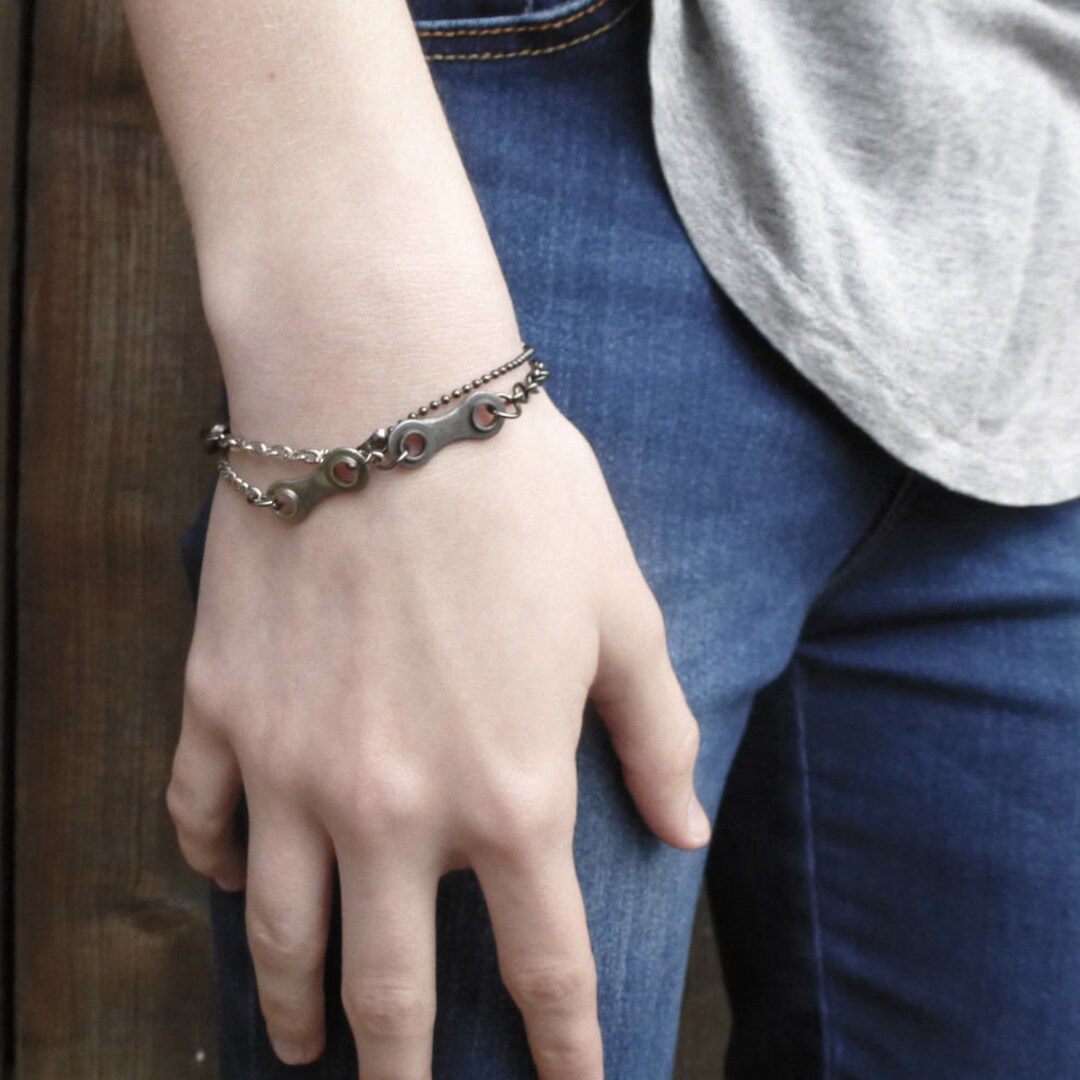Upcycled Bike Chain Bracelet CHESTER. Upcycled Bike Chain Jewellery ...