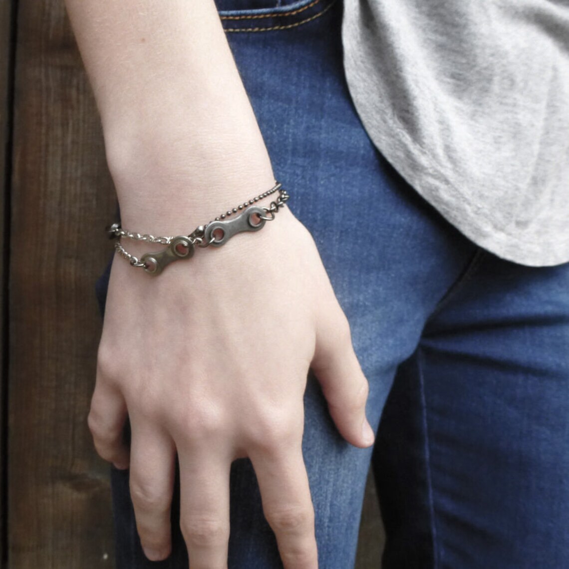 Upcycled Bike Chain Bracelet CHESTER. Upcycled Bike Chain Jewellery ...