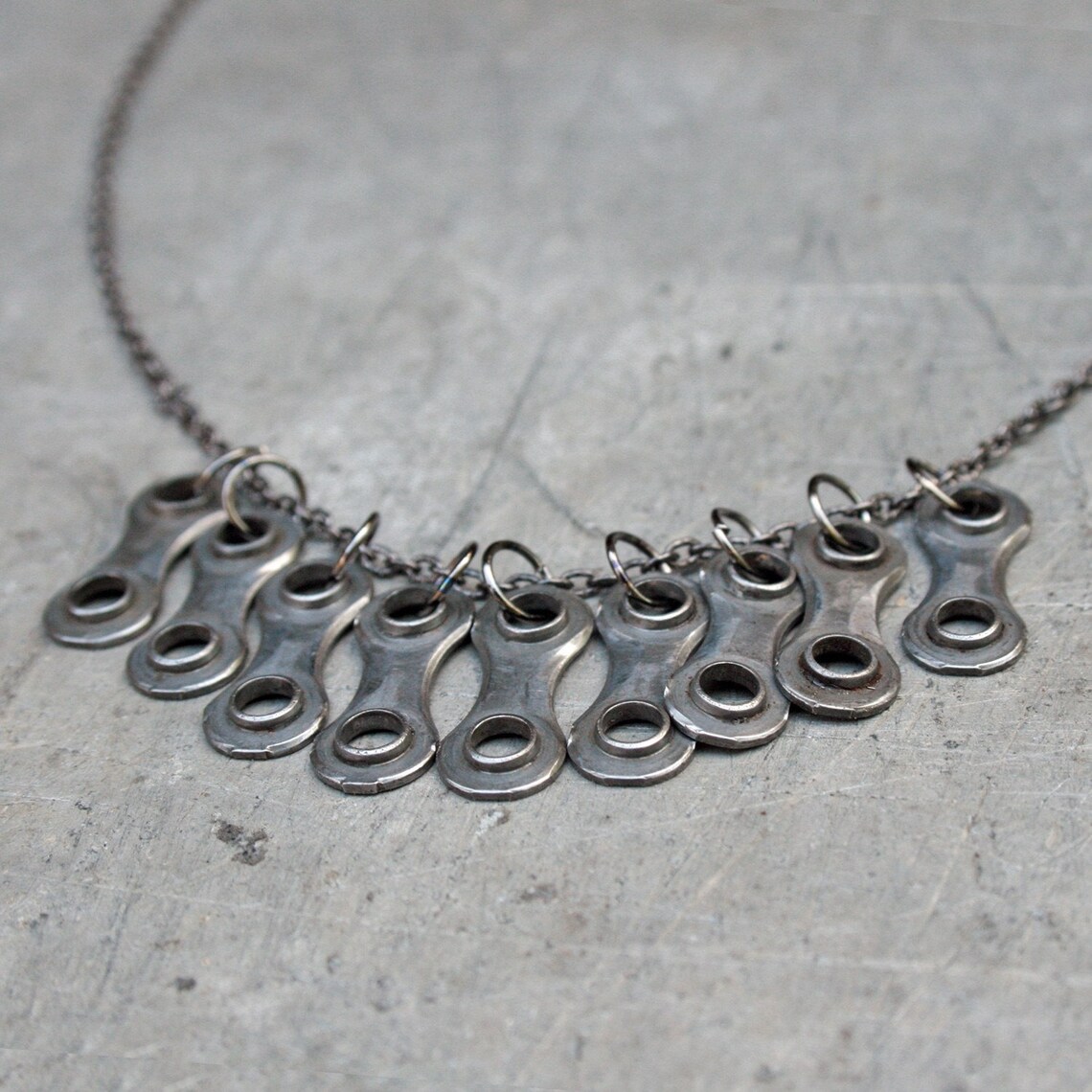 Recycled Bike Chain Necklace BRISTOL. Jewelry Made From Recycled ...