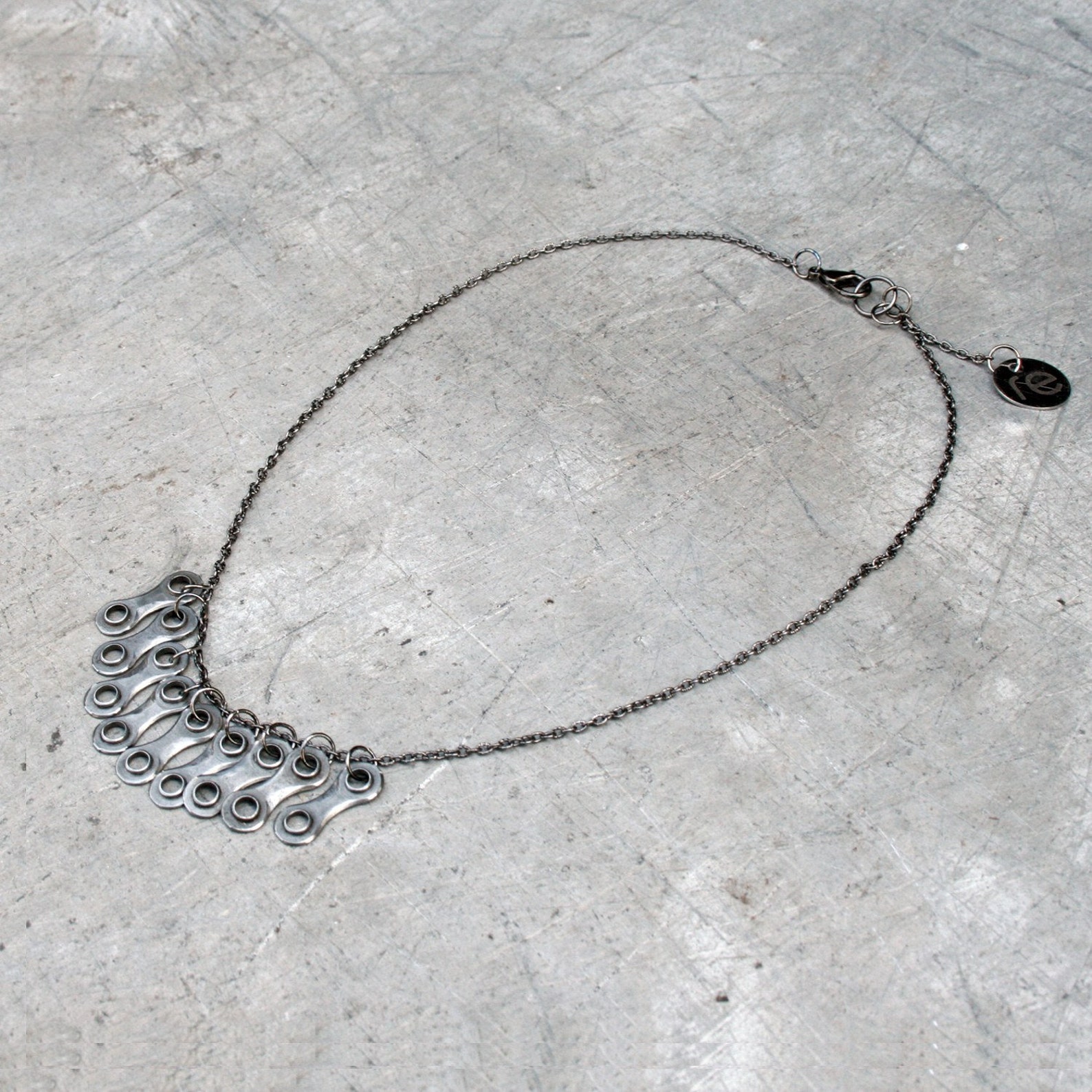 Recycled Bike Chain Necklace BRISTOL. Jewelry Made From Recycled ...