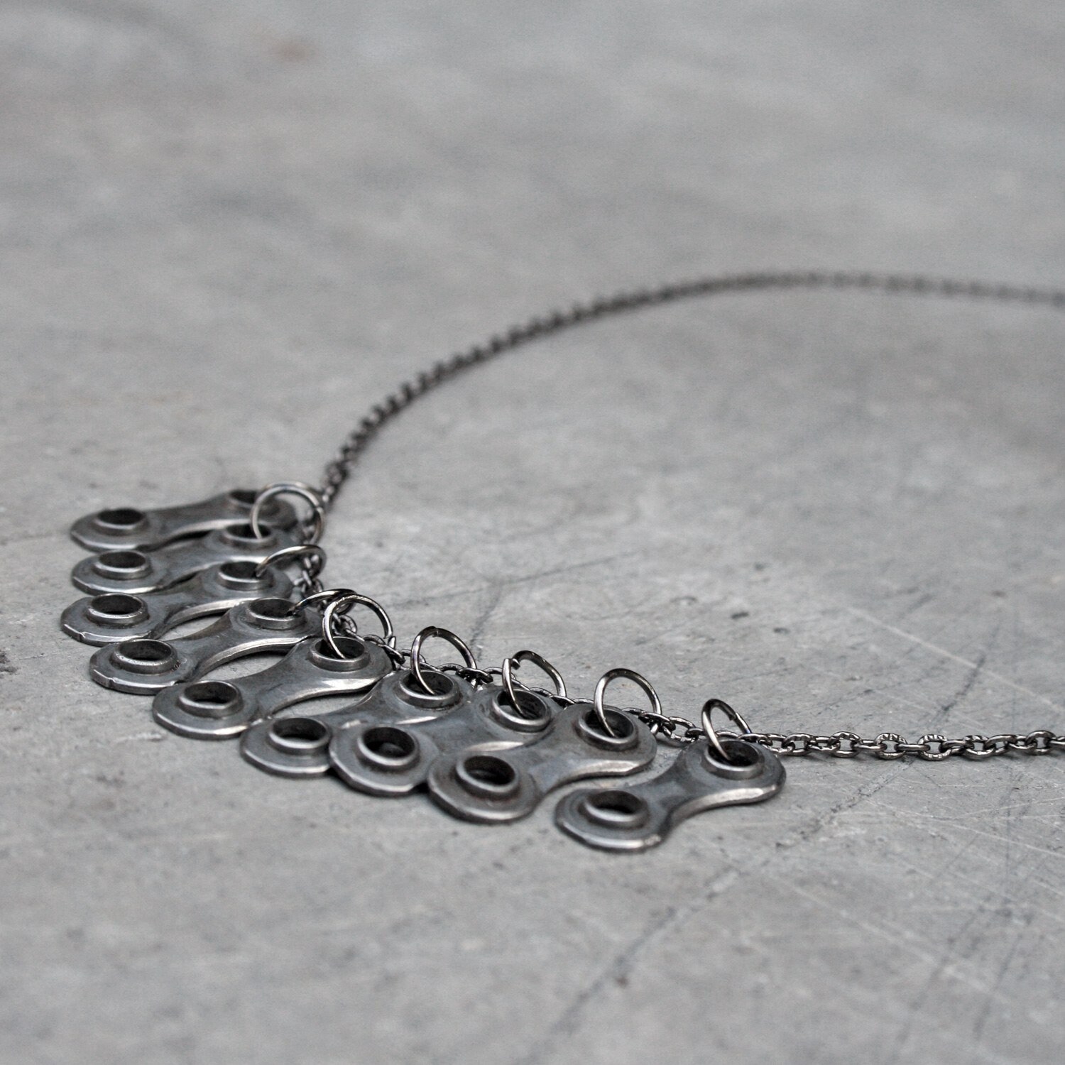 Recycled Bike Chain Necklace BRISTOL. Jewelry Made From Recycled ...