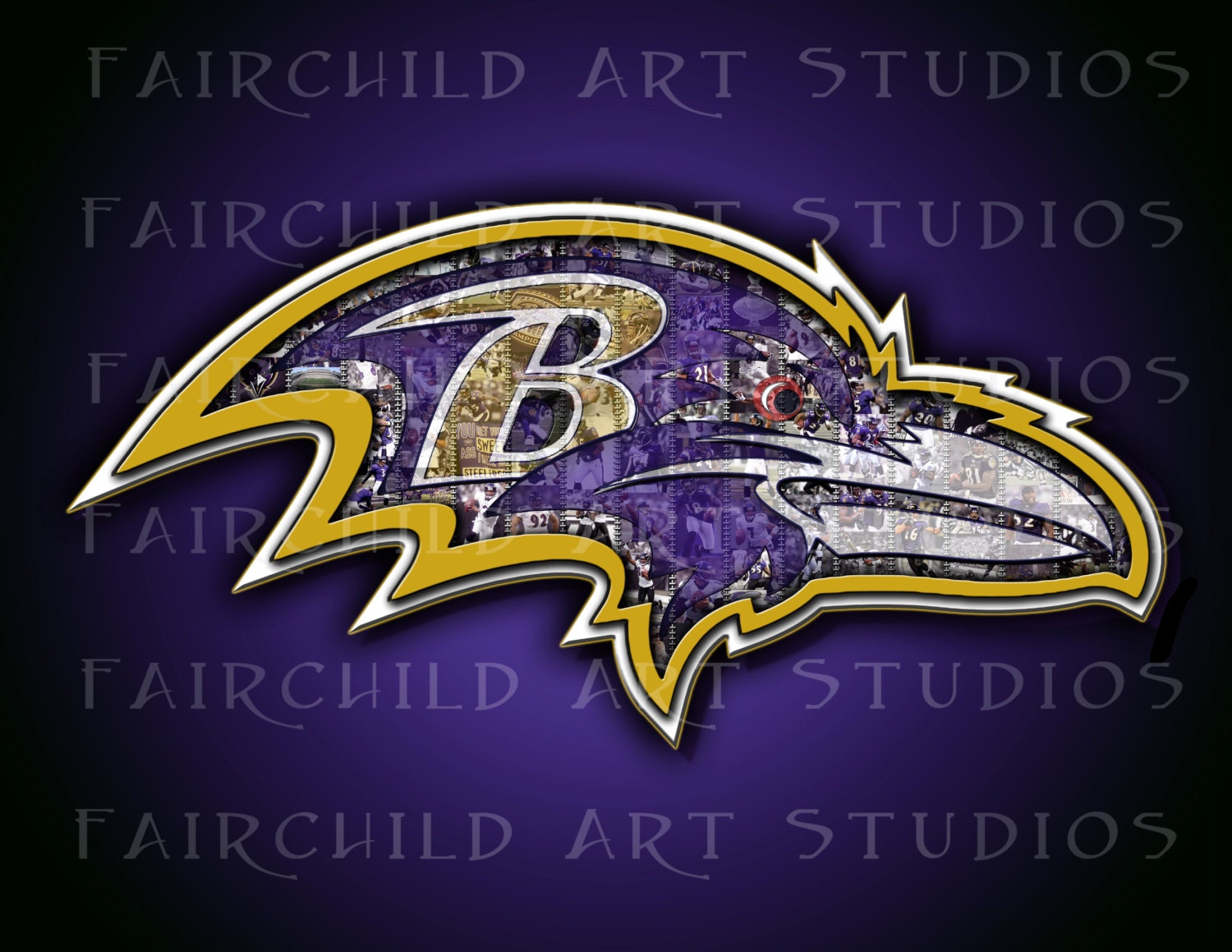 Baltimore Ravens Football Art Print | Etsy