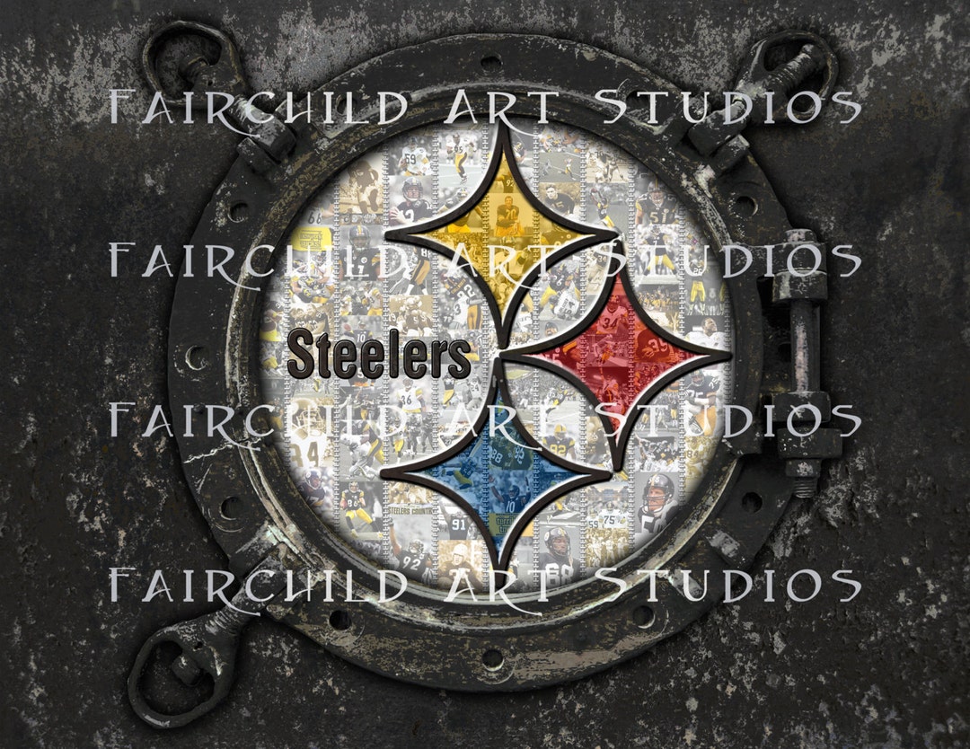 Pittsburgh Steelers Football Art Print PORTHOLE - Etsy