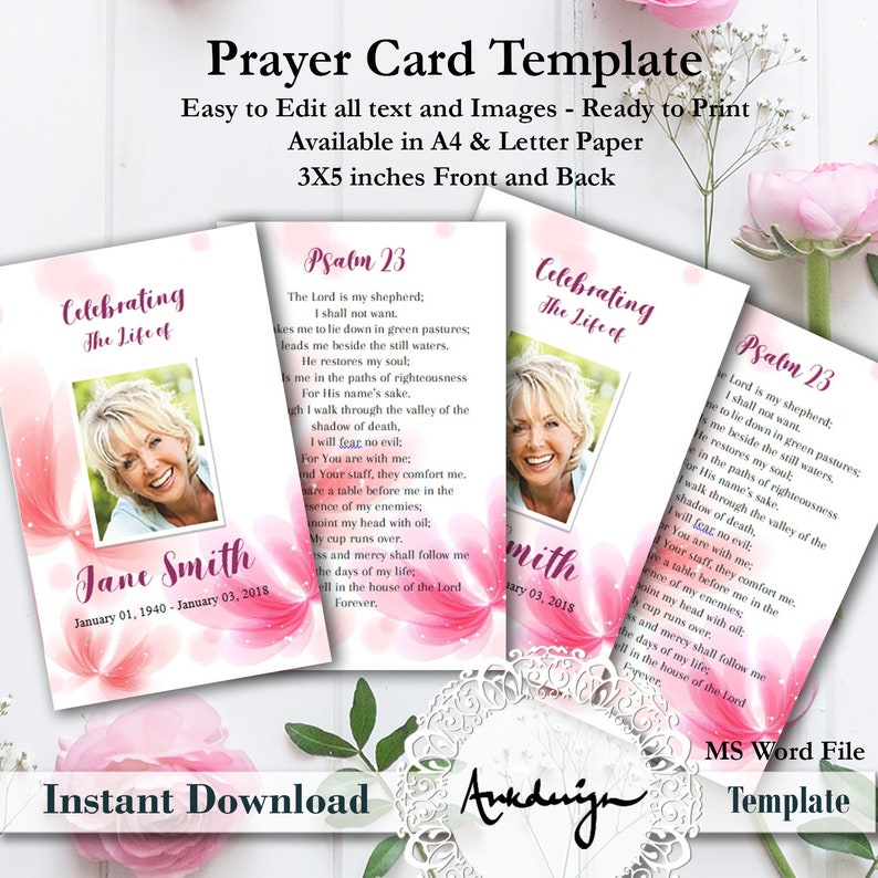 Prayer Card Template For Word - Toptemplate.my.id