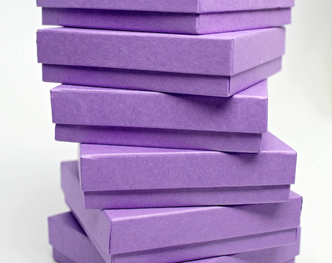 Kraft Jewelry Boxes With Lids Purple Gift or Display Box - Etsy