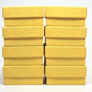 Gift Boxes- Kraft Jewelry Boxes- Yellow Storage Box With Lid- Recycled ...