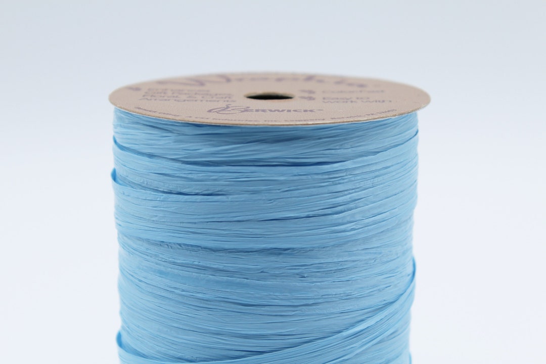 Williamsburg Blue Raffia Ribbon- Wraphia Brand- Synthetic Matte Ribbon ...