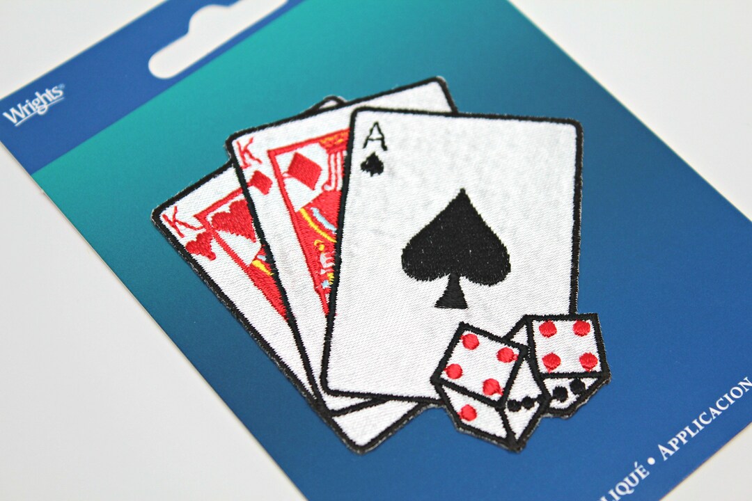 Cards and Dice Applique by Wrights- Game Patch- Iron on Patch ...