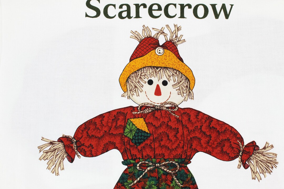 Scarecrow Sewing Panel, Vintage Scarecrow Toy Pattern, Sewing Project ...