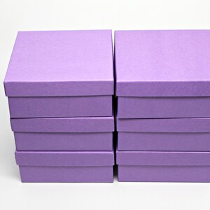Purple Kraft Jewelry Boxes With Lids- Small Gift or Display Box ...