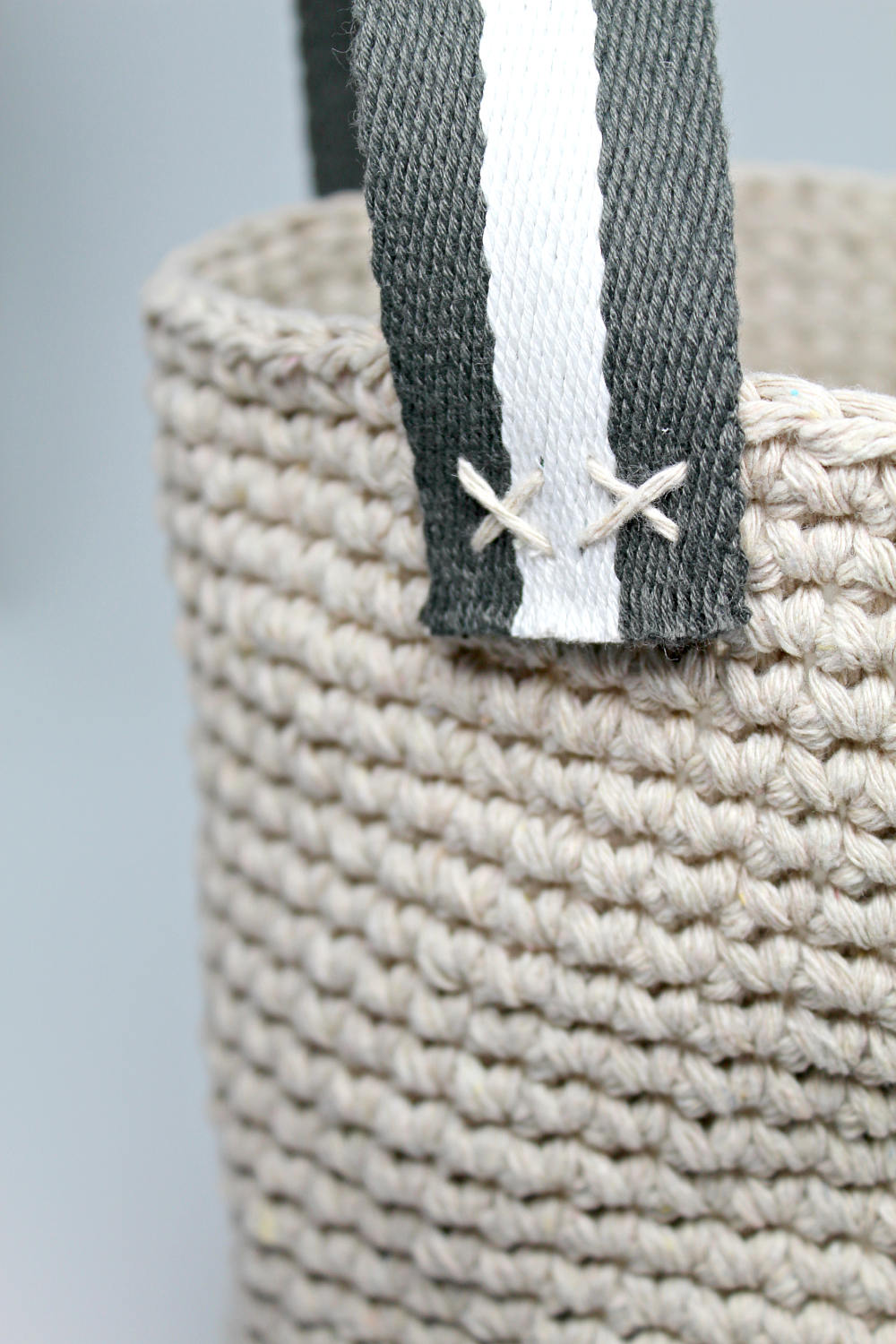 Crochet Storage Basket- Cotton String Basket- Round Basket- Medium ...