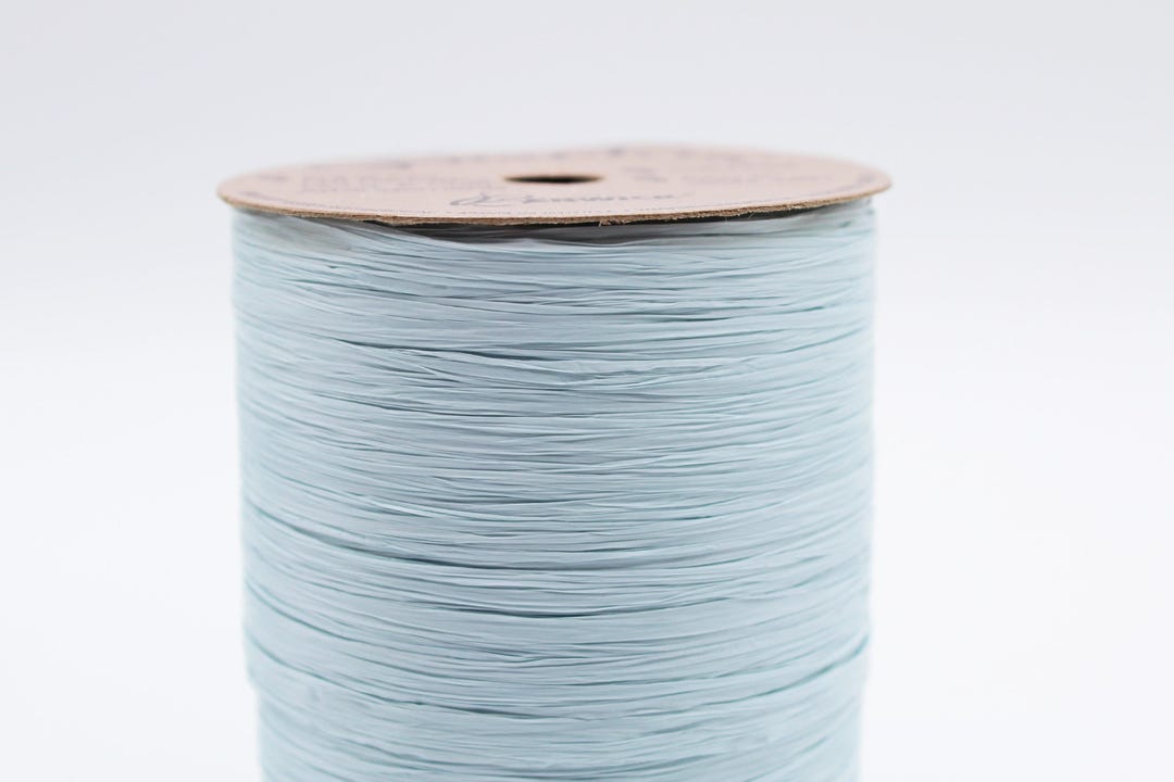 Baby Blue Raffia Ribbon- Wraphia Brand- Synthetic Matte Ribbon by the ...