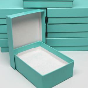 Kraft Jewelry Boxes- Gift Boxes- Aqua- Storage Box With Lid- Recycled ...