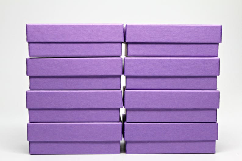 Gift Boxes Kraft Jewelry Boxes Purple Storage Box With Lid | Etsy