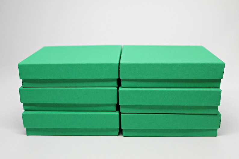 Kraft Jewelry Boxes With Lids- Green Gift or Display Box- Storage Boxes ...