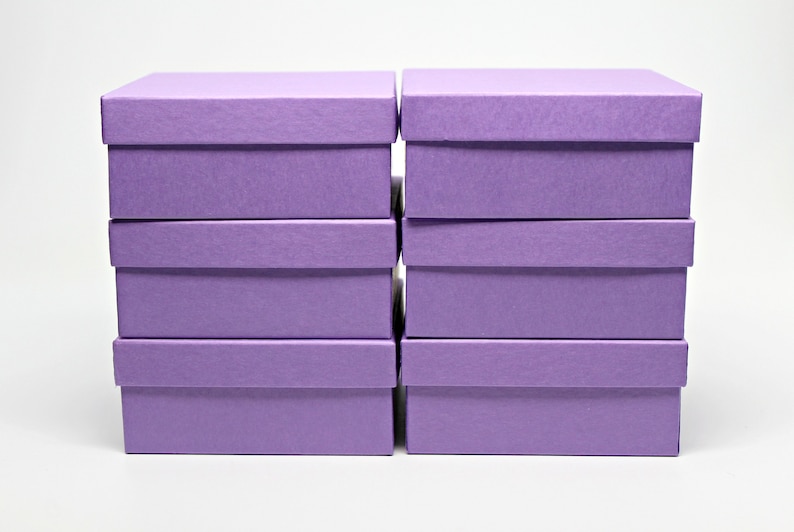 Purple Kraft Jewelry Boxes With Lids Small Gift or Display - Etsy