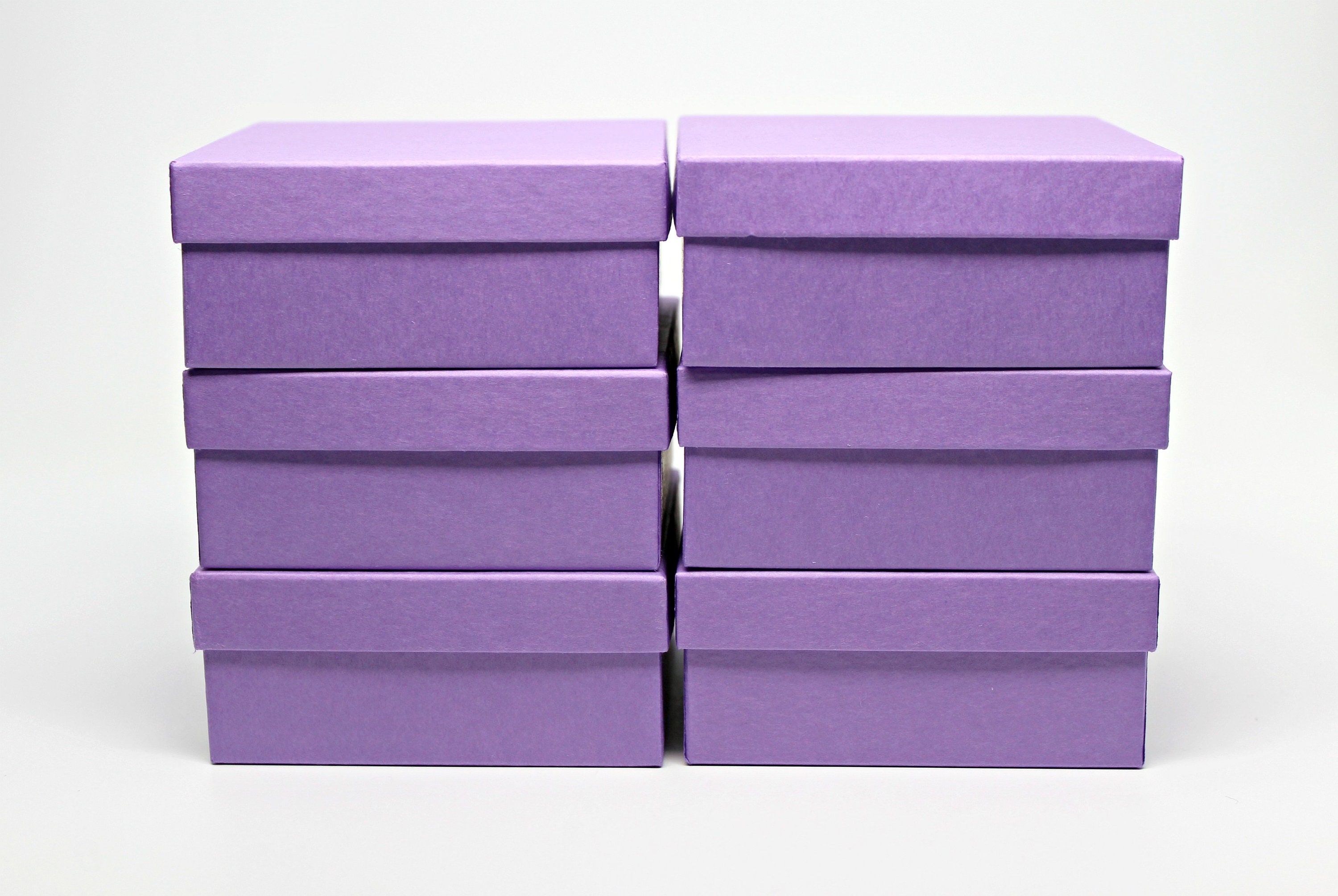 Purple Kraft Jewelry Boxes With Lids- Small Gift or Display Box ...