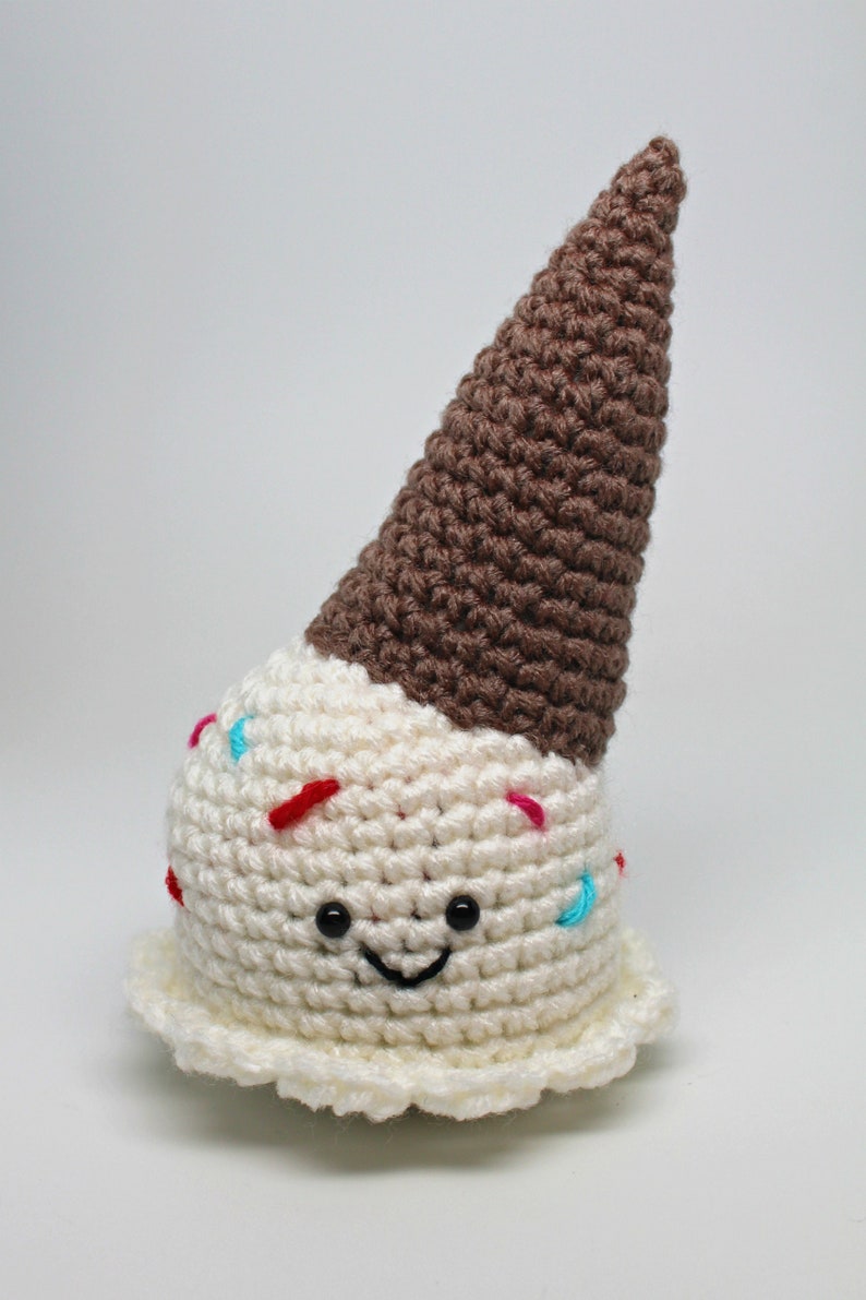 Amigurumi Dropped Ice Cream Cone Plush Ice Cream Cone | Etsy