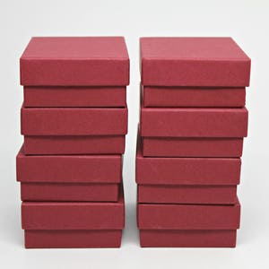 Kraft Jewelry Boxes- Gift Boxes- Burgundy- Storage Box With Lid ...