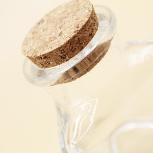 Small Triangle Shaped Bottle Glass Bottle Storage Jar With Cork Tops ...
