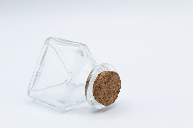 Small Triangle Shaped Bottle Glass Bottle Storage Jar With - Etsy