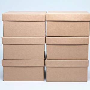 Kraft Jewelry Boxes With Lids- Small Tan Gift or Display Box- Storage ...