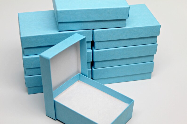 Kraft Jewelry Boxes Gift Boxes Aqua Storage Box With Lid | Etsy