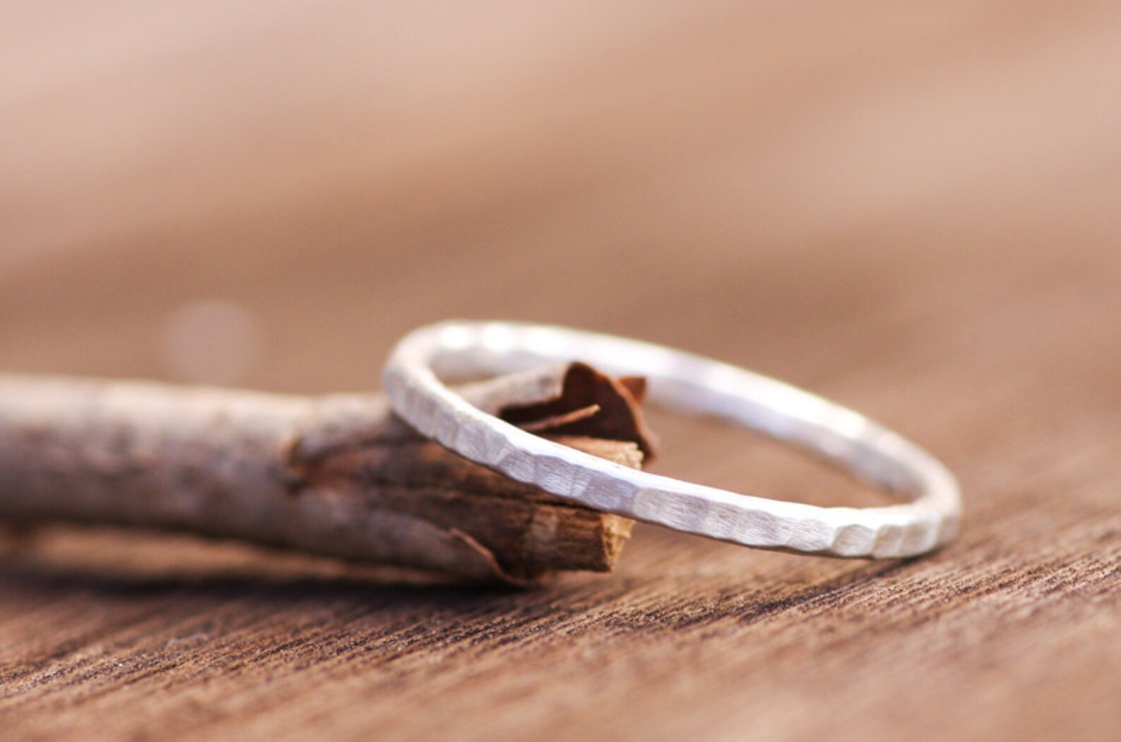 Elven Promise Pure Silver Hammered Ring Distressed Rustic - Etsy