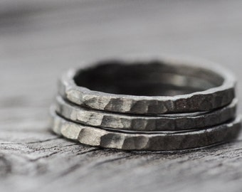 Dark Silver Ring | Etsy