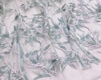 Green Leaf Lace Fabric - Etsy