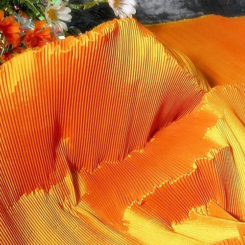 Stiff Ruffled Fabric in Pink Pleated Texture Bridal Gown | Etsy