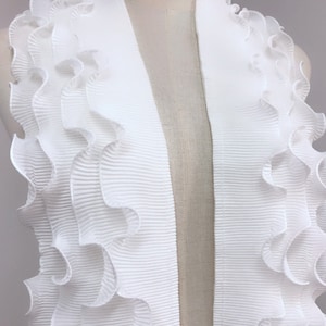 Stretch Ruffled Lace Trim, off White Chiffon Lace Trim, 4.5 Inches Wide ...