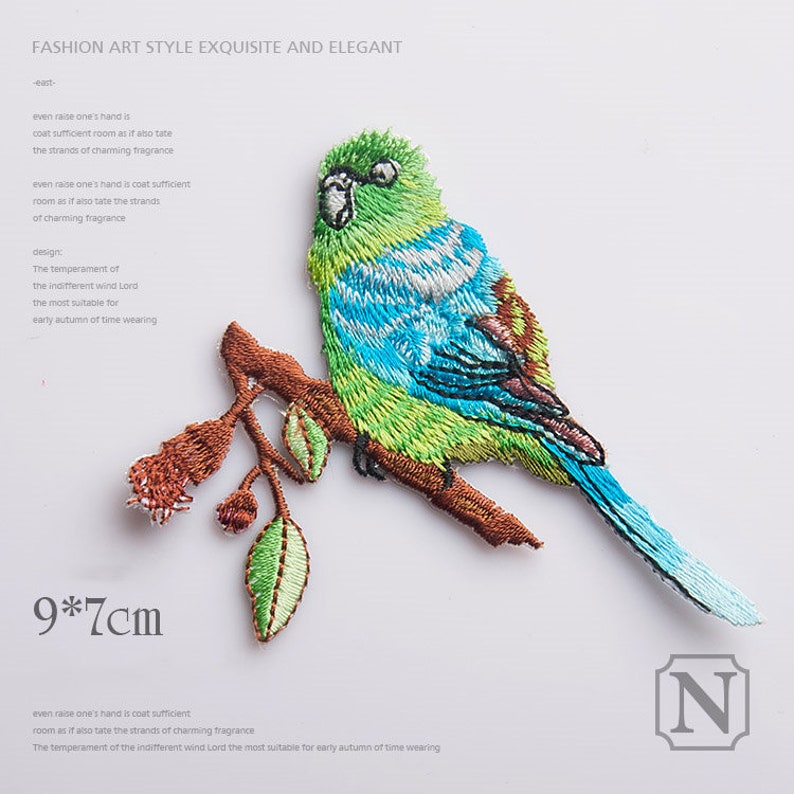 Lovely Birds Patch Kingfisher Bird Patch Parrot Iron on / - Etsy