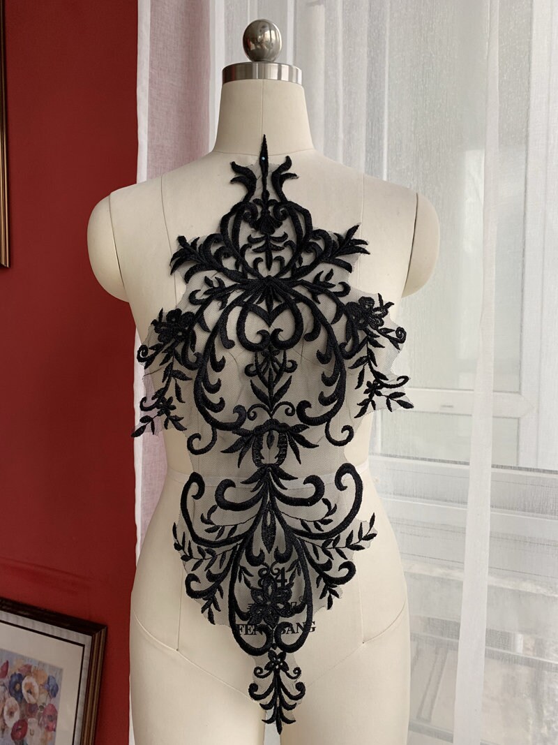White Applique/ White Lace Applique/ Retro Style/ Back | Etsy
