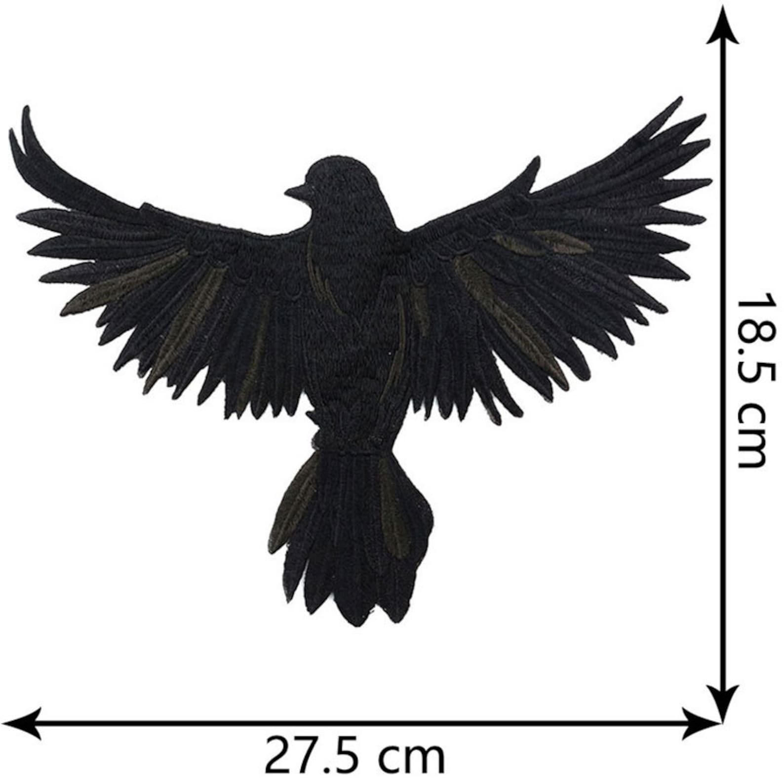 11'' Large Dove Patch in White / Pink / Black, Huge Flying Bird Patch ...