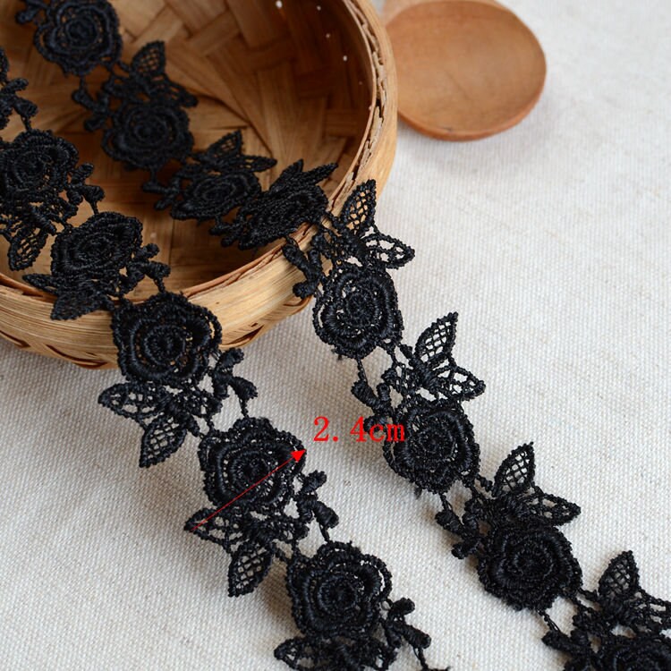 Venice Small Rose Flowers Lace Trim Vine Patch Floral Wedding | Etsy