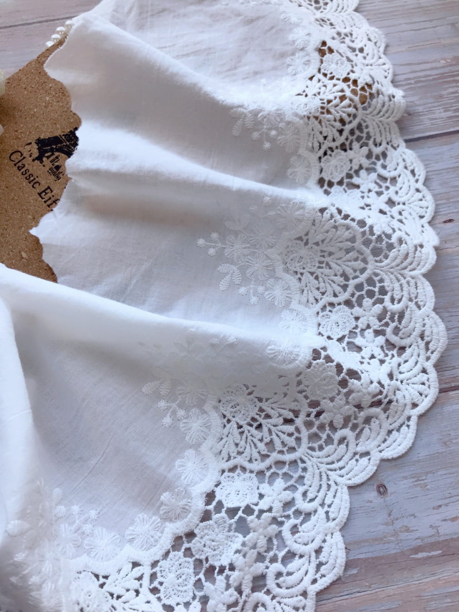Graceful Cotton Trim Elegant Flower Pattern Borders Trim for | Etsy