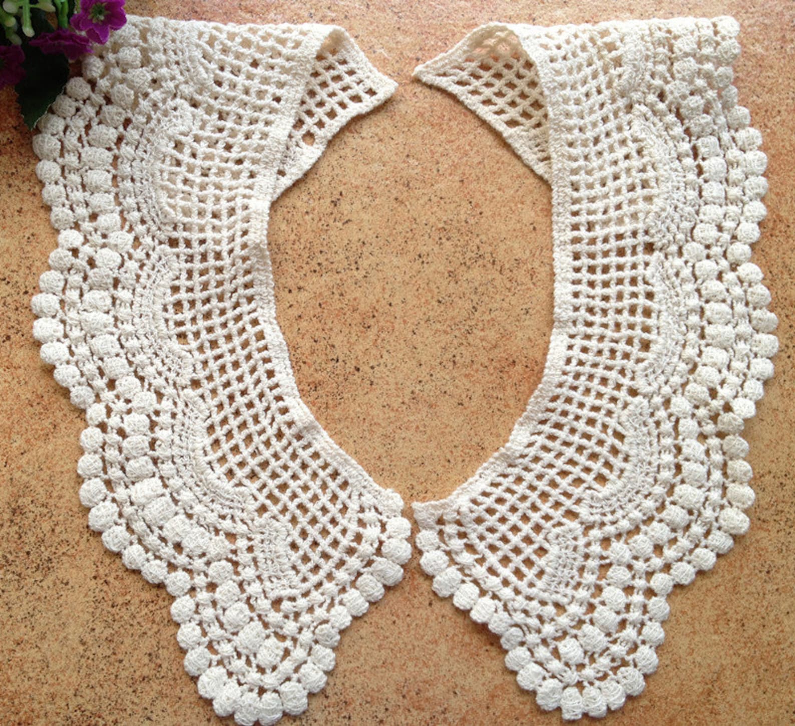 Venice Lace Collar/ Beige Collar/ Baby Collar/ Lace Collar/ - Etsy